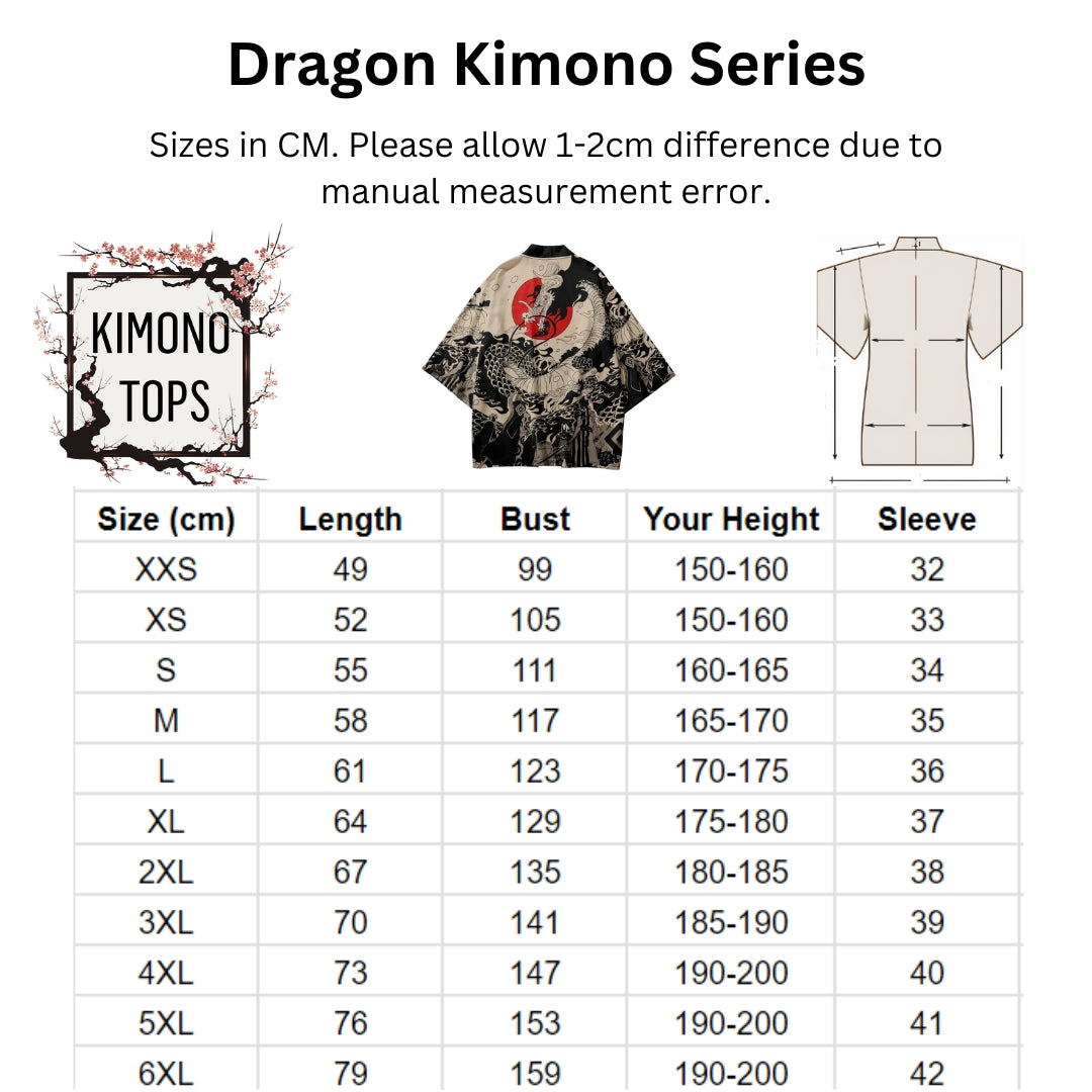 The Dragon Kimono Series – Kimono Tops