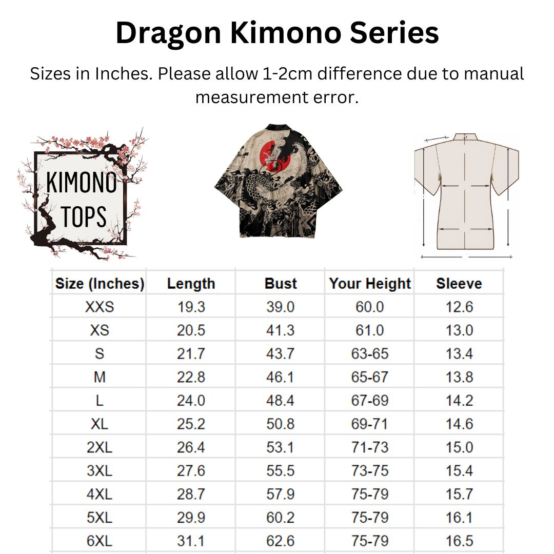 The Dragon Kimono Series – Kimono Tops